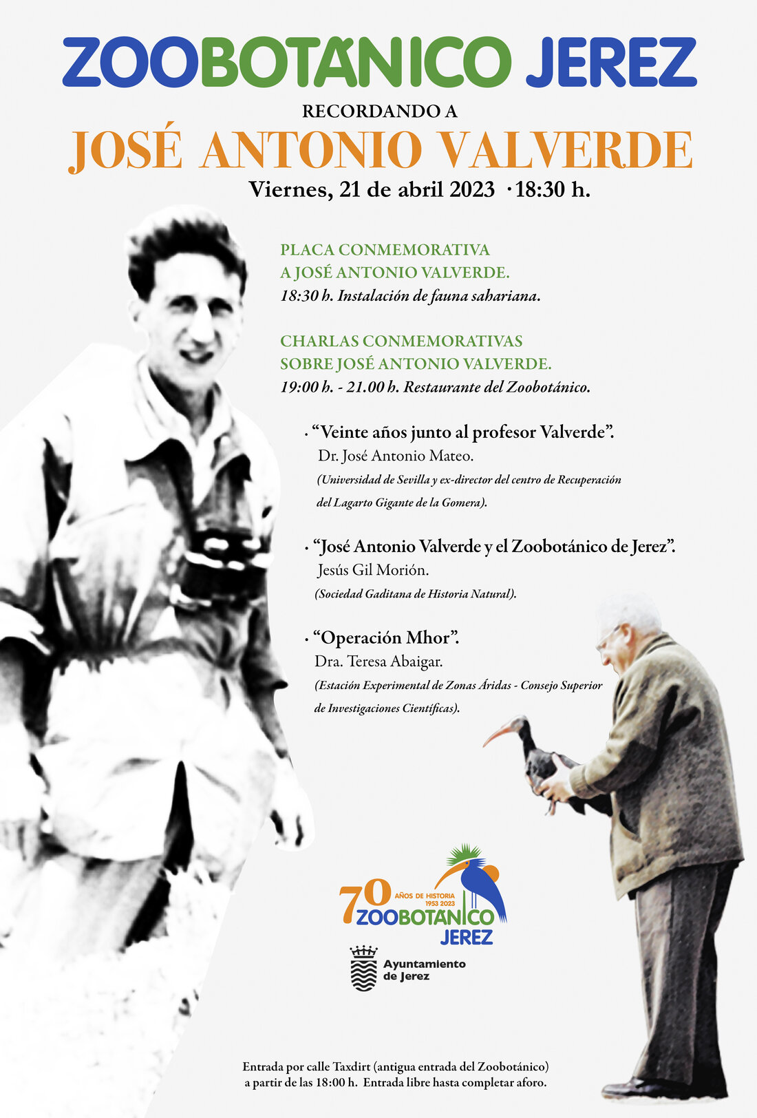 18 abril 2023: Homenaje a José Antonio Valverde. - Zoobotánico Jerez